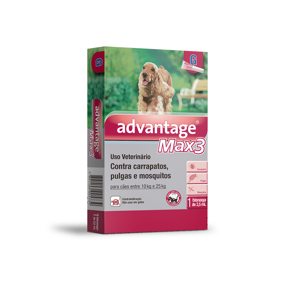 ADVANTAGE MAX3 CÃES G 10 A 25KG