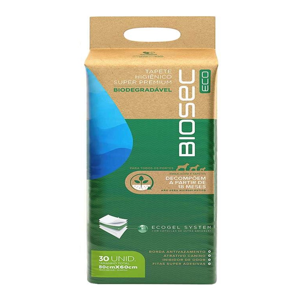 Tapetes Higiênicos Biodegradáveis Biosec Eco