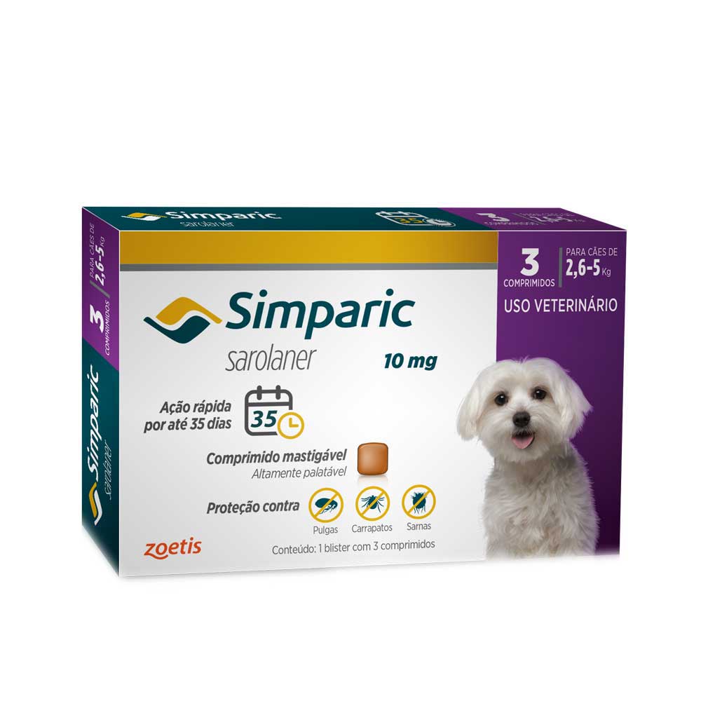SIMPARIC 2,6A5KG COM 3 COMPRIMIDOS - Tonicão